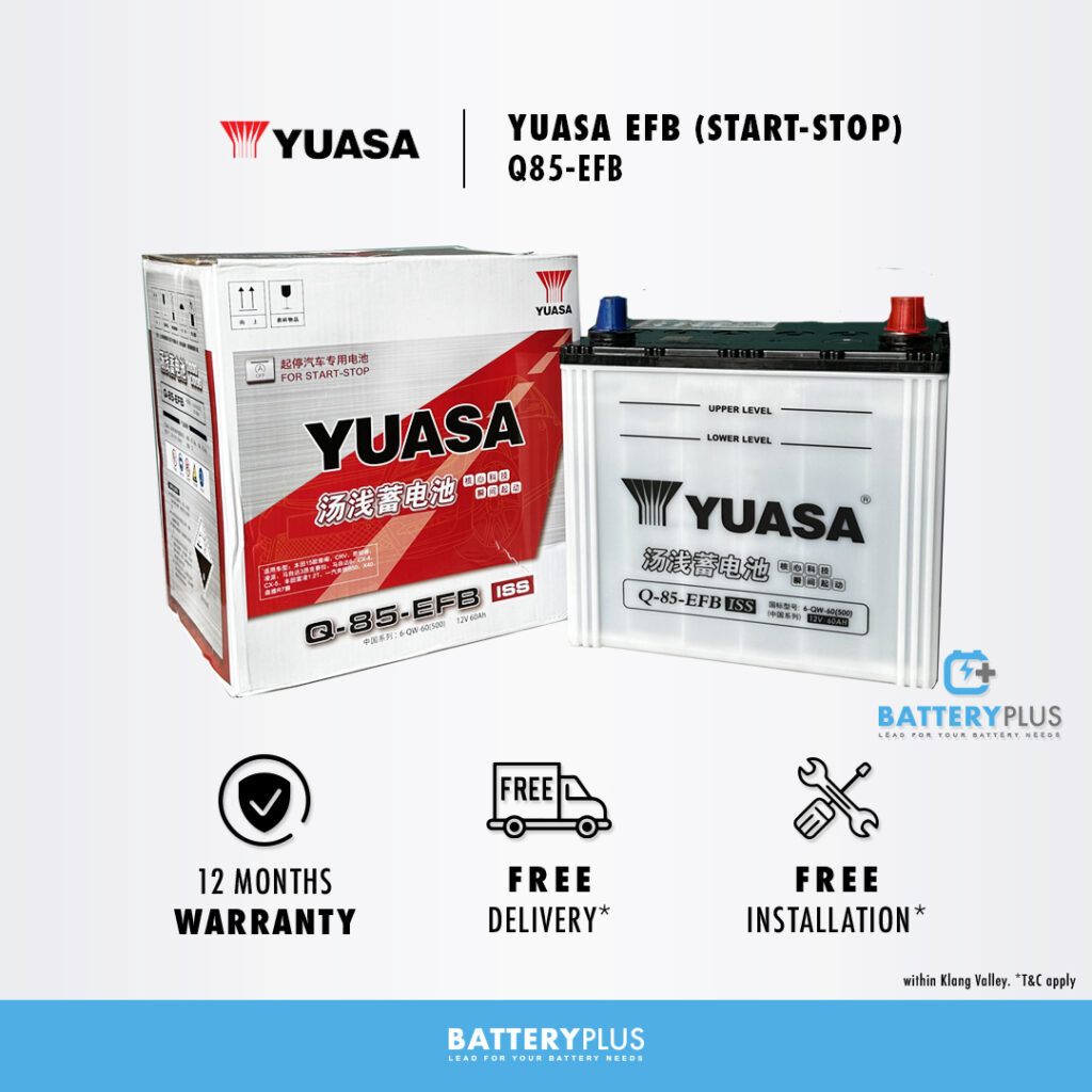 Q85 EFB 95D23L Yuasa EFB - BatteryPlus Car Battery